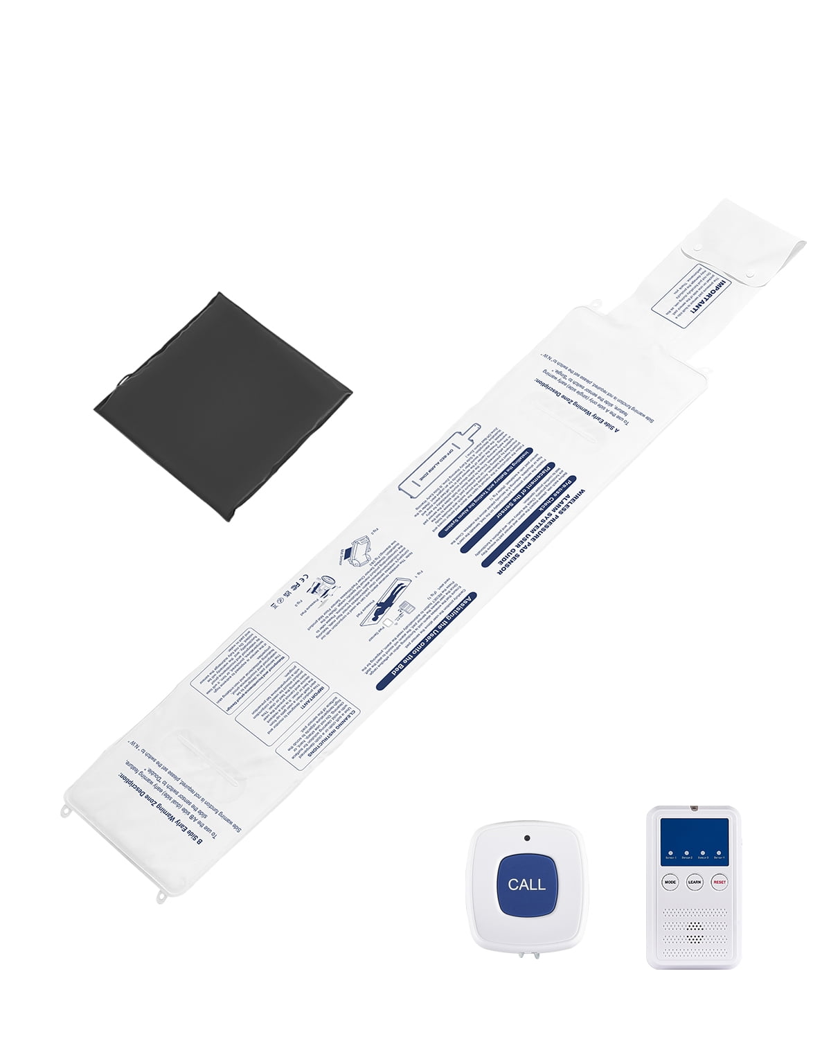 VEVOR Early Alert Bed Alarm System, Wireless Bed and Chair Sensor Pad ...