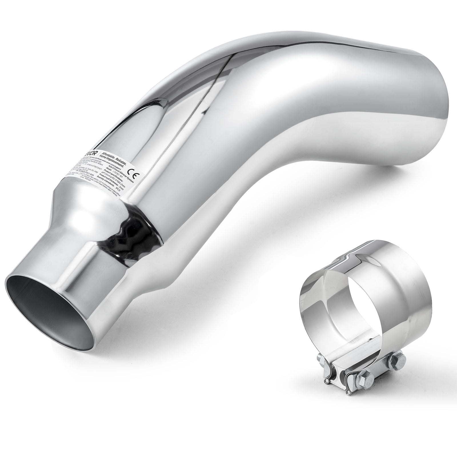VEVOR Elbow Exhaust Tip, 4 Inch Inlet, 6 Inch Outlet, 23 in Overall ...