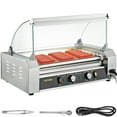 VEVOR Electric 18 Hot Dog 7 Rollers Grill Cooker Machine , 1050W w ...
