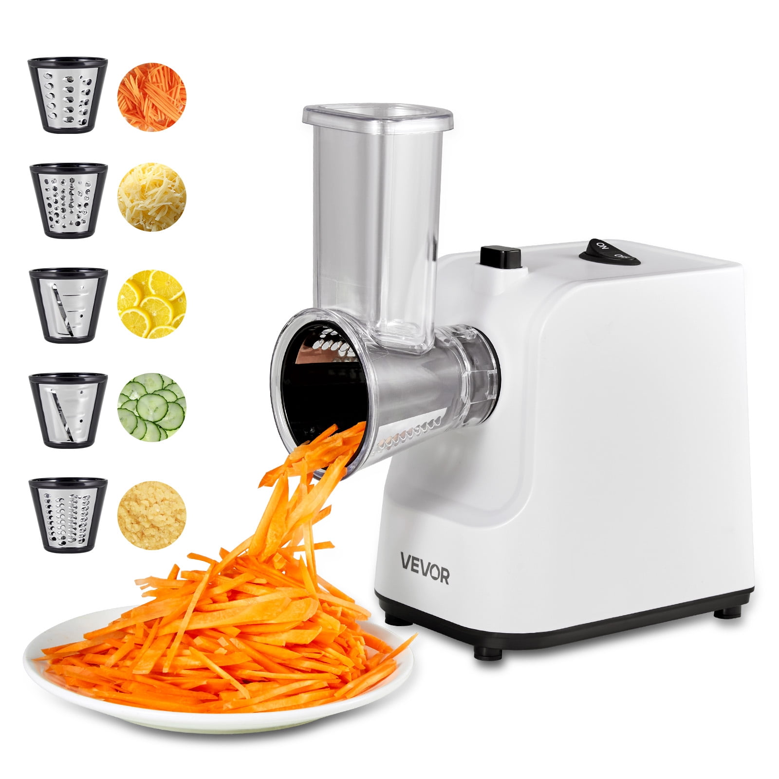 VEVOR Electric Cheese Grater Salad Maker, 200W Salad Shooter, Electric ...