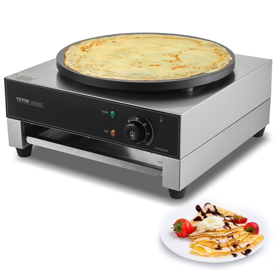 VEVOR Electric Crepe Maker, 16-Inch Commercial Crepe Machine, 1700W ...