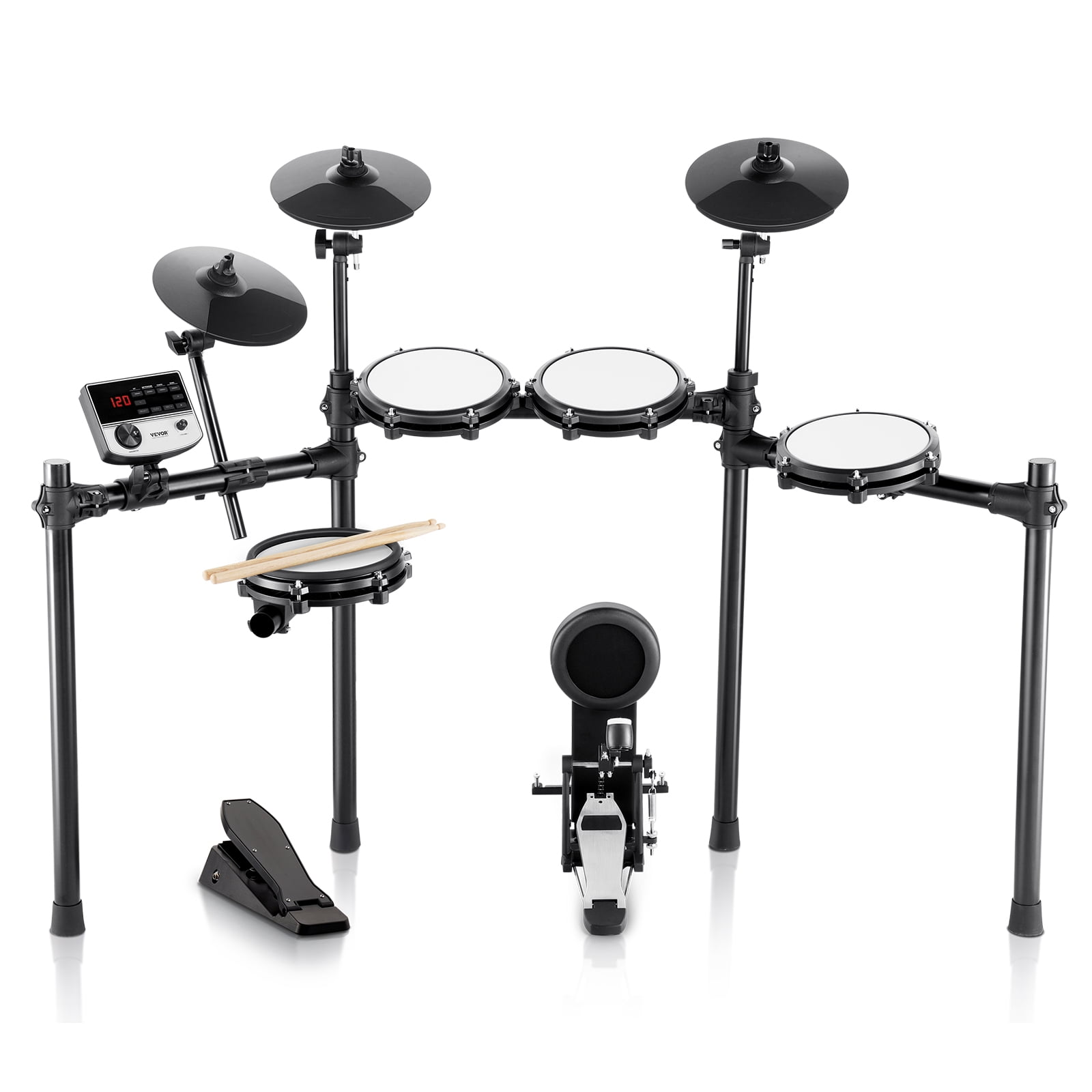 VEVOR Electric Drum Set, 32 Drum Kits & 480 Sounds Electronic Drum Kit ...