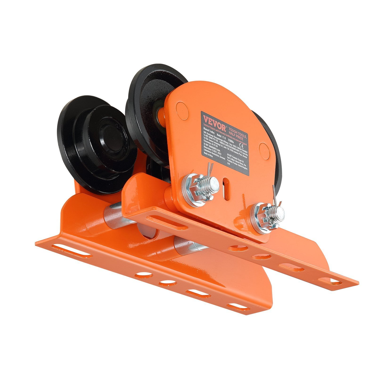 VEVOR Electric Hoist Manual Trolley, 2200 lbs1 Ton Capacity for PA200 ...