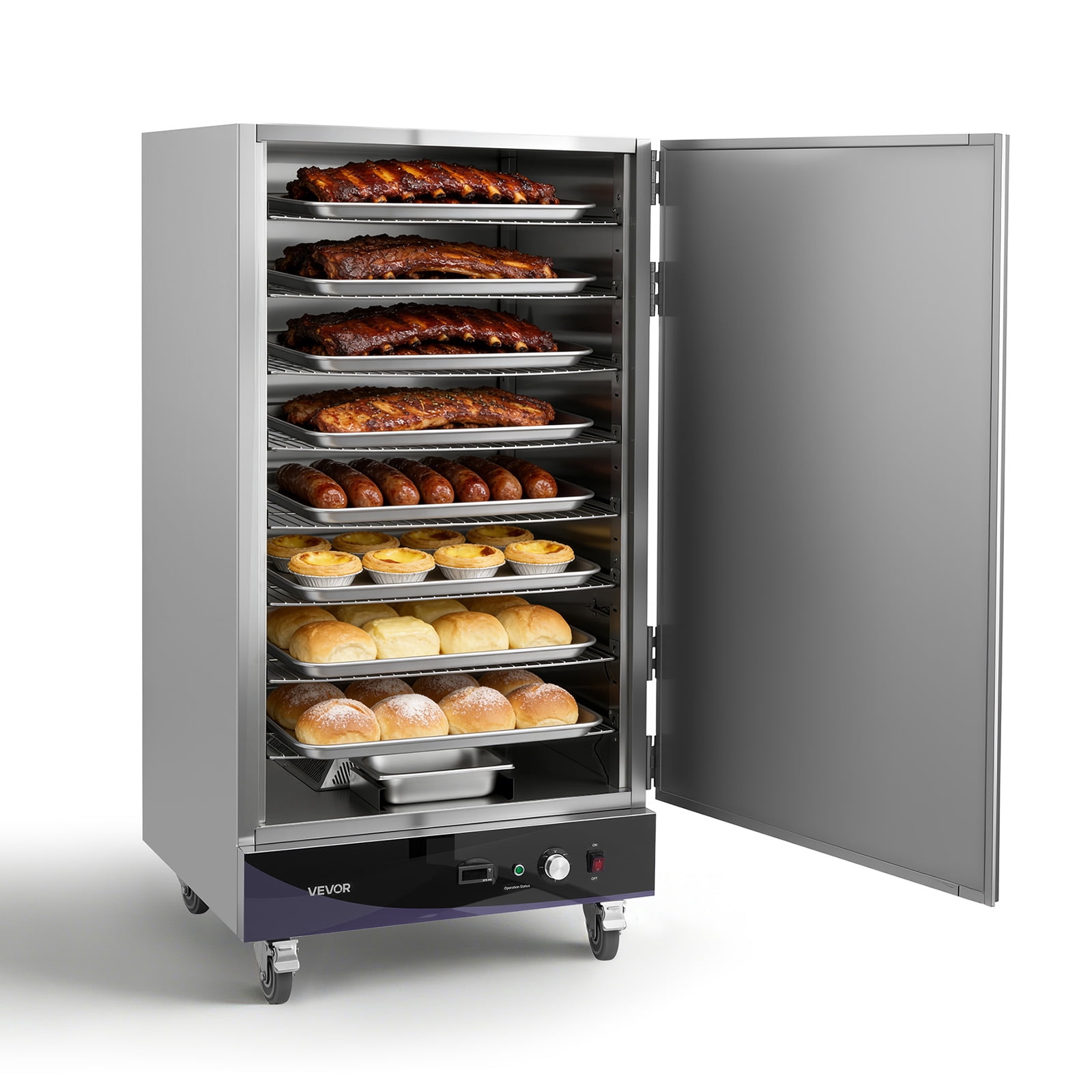 VEVOR Electric Hot Box Food Warmer, 8-Tier Commercial Warming Cabinet ...