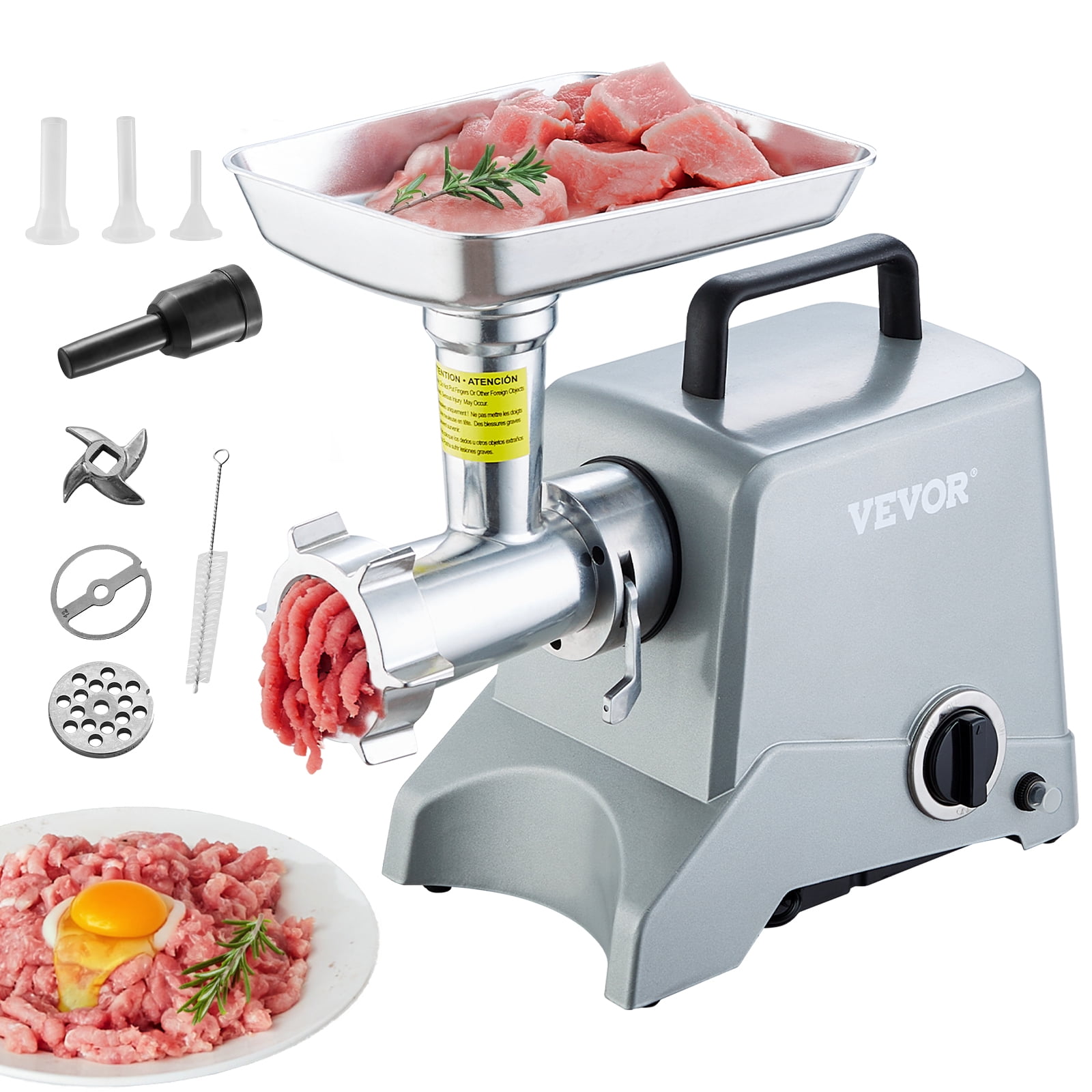 VEVOR Electric Meat Grinder, 5 Lb/Min Capacity, 575W（800W MAX) Industrial Meat Mincer with Blade ...