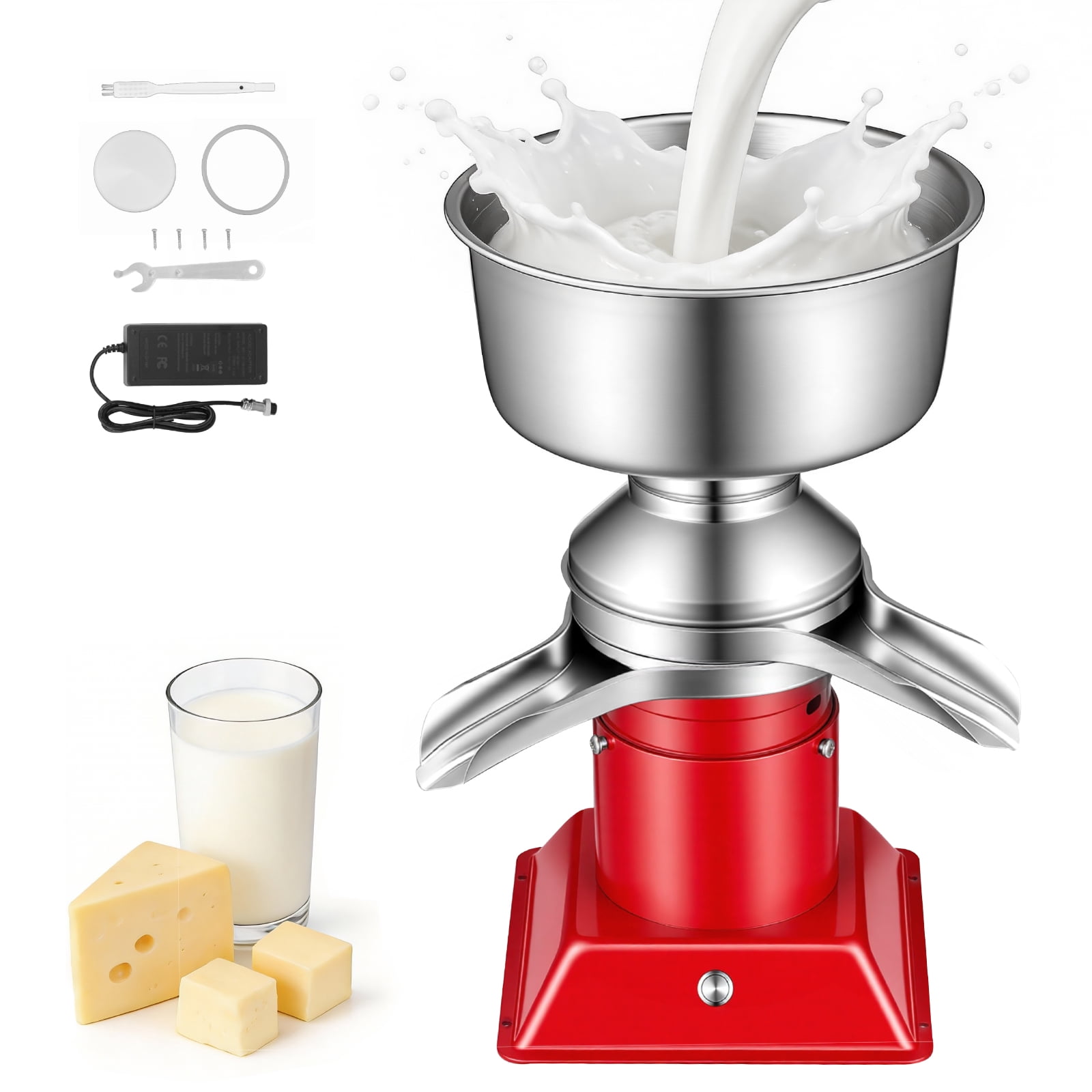VEVOR Electric Milk Cream Separator, 60L/H Output 10500RPM Milk Cream ...