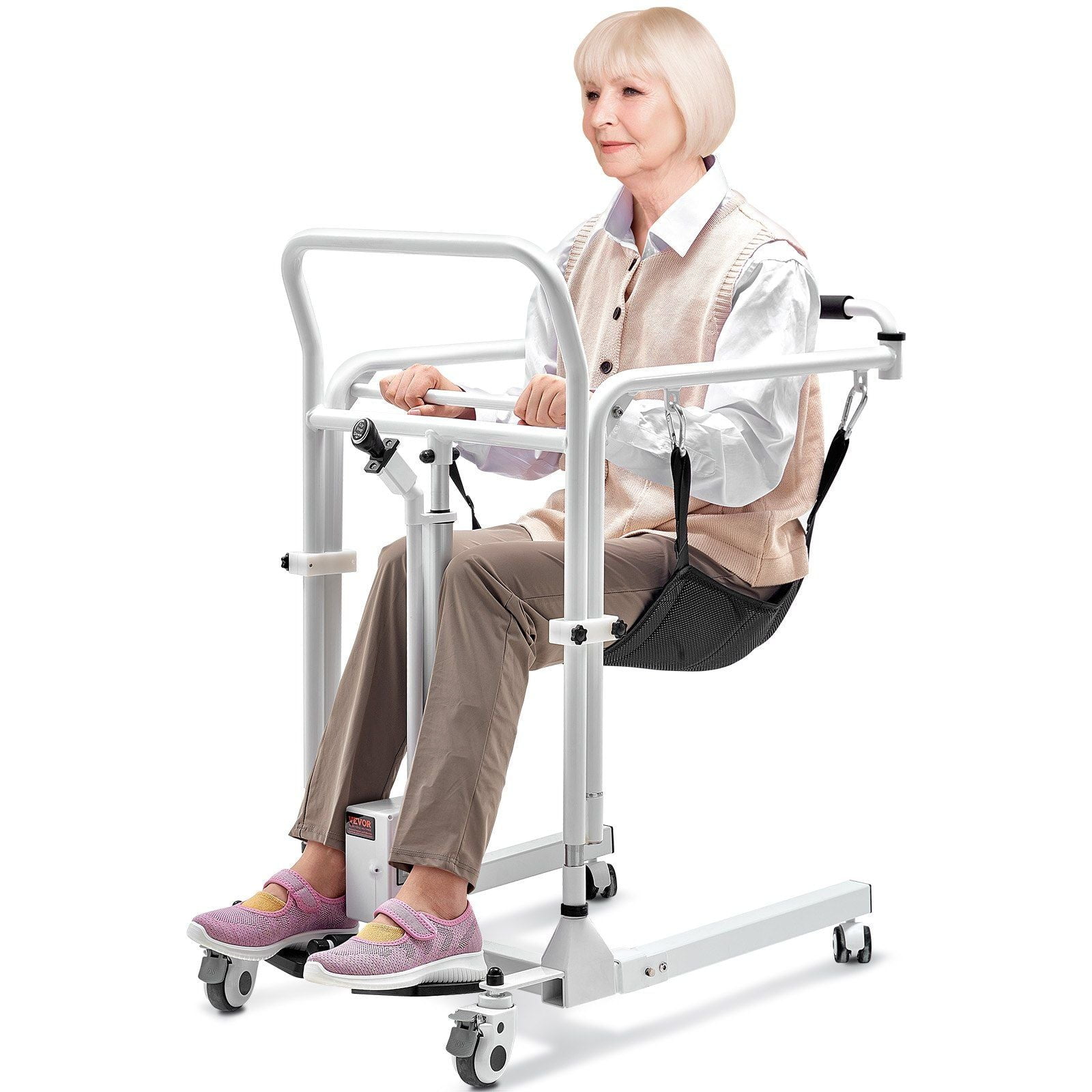 VEVOR Electric Patient Lift Transfer Chair Folding Lift Adjustable ...