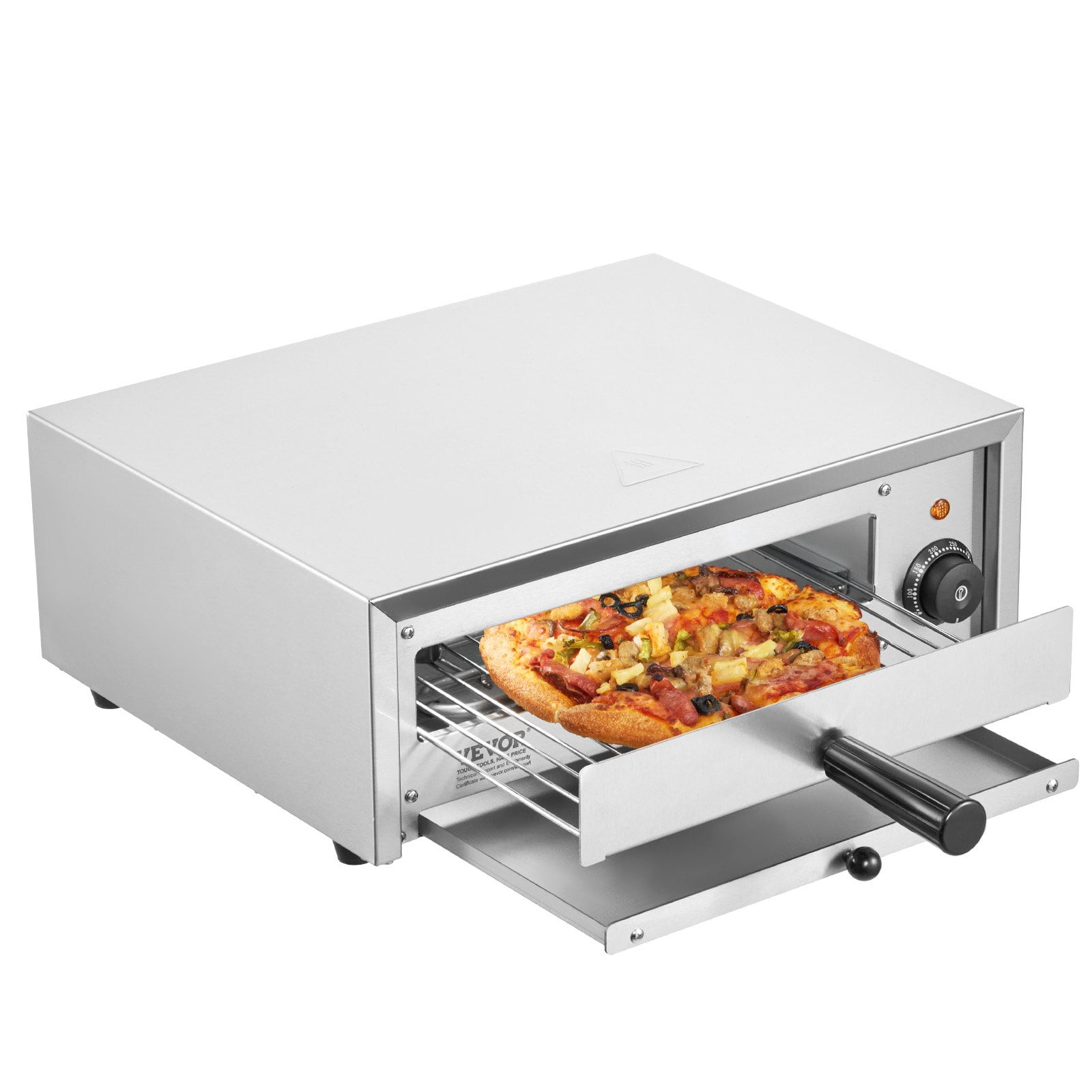 VEVOR Electric Pizza Oven, 1500W 12-Inch, Adjustable Temperature ...
