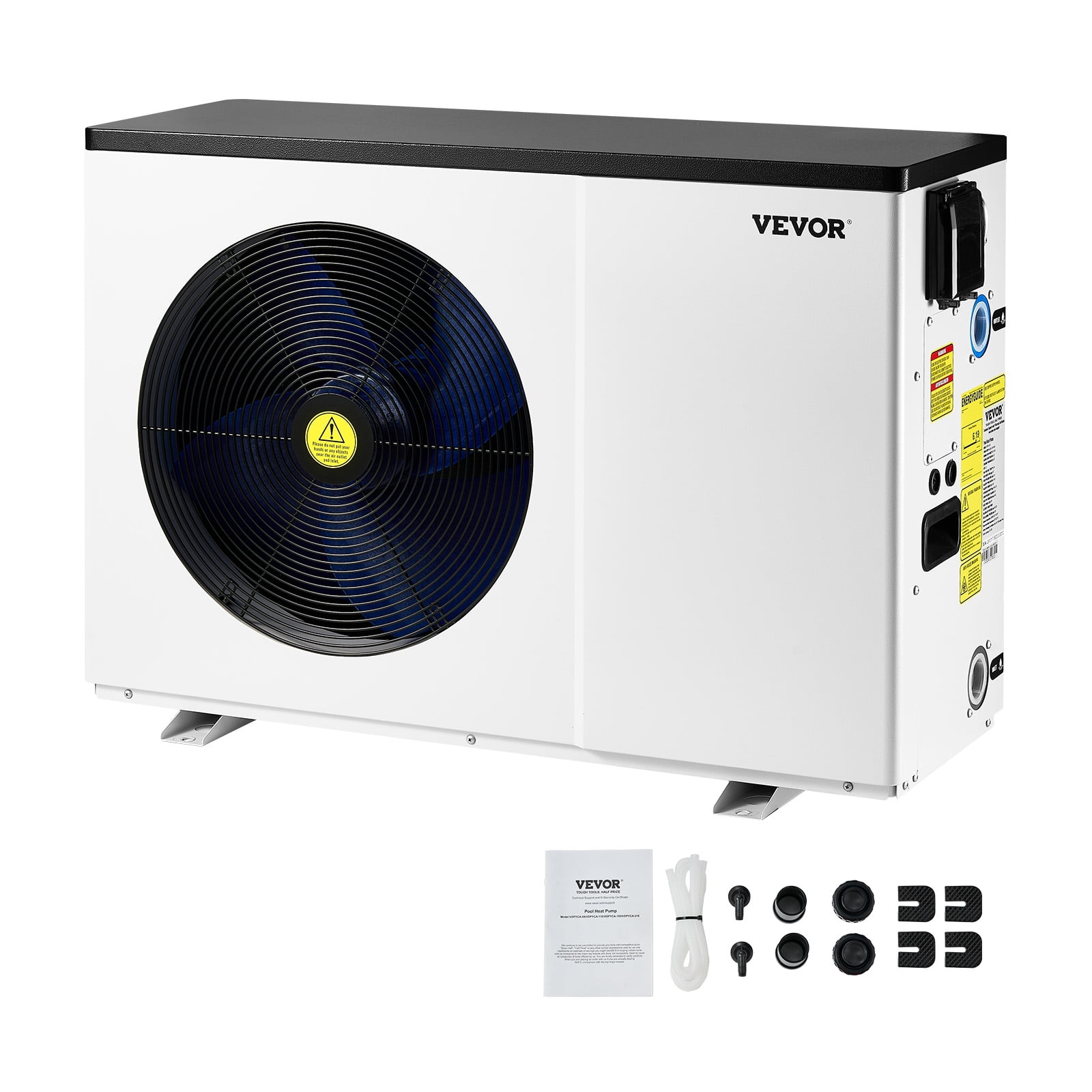 VEVOR Electric Pool Heat Pump, 35830 BTU, Pool Heaters for 6605 ...