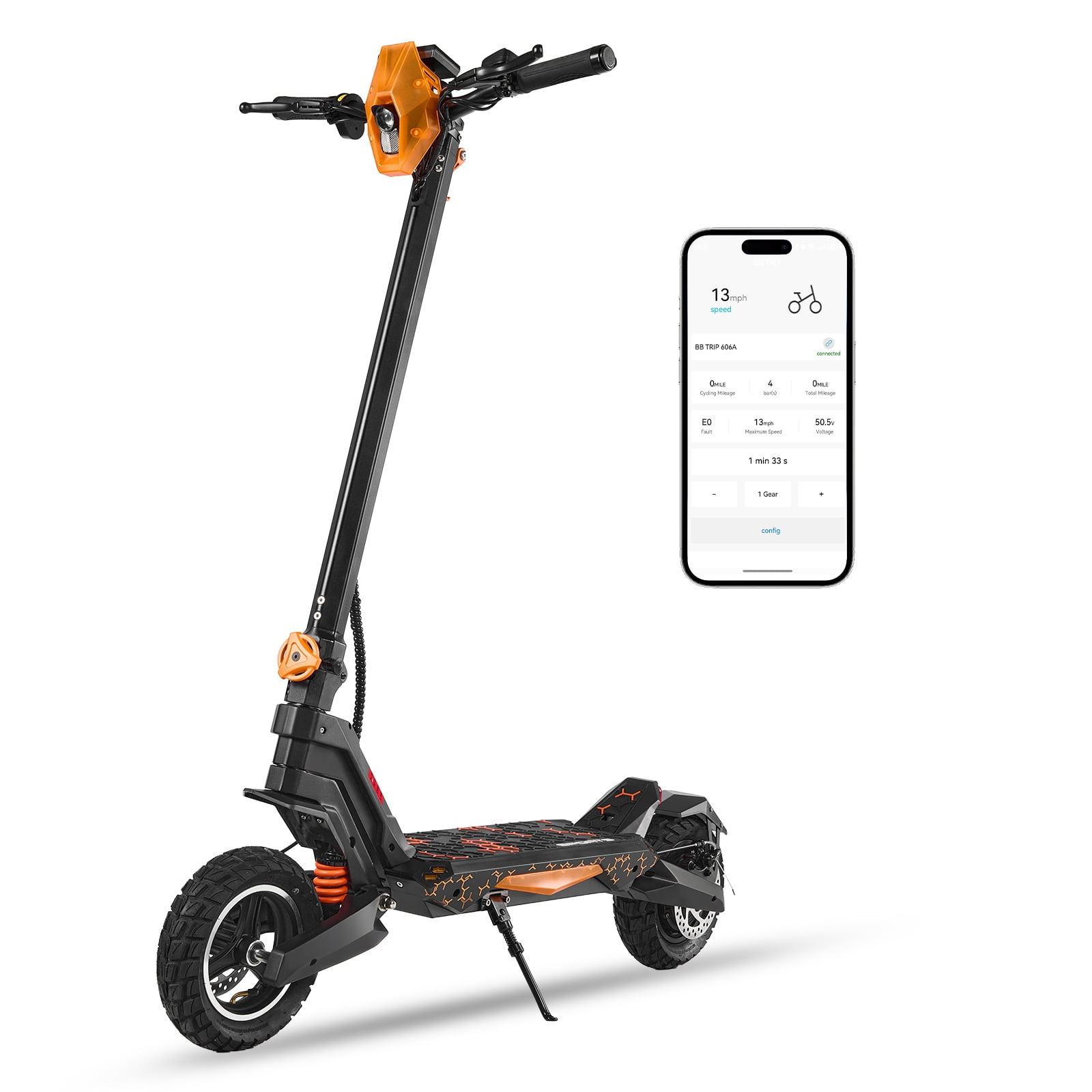 VEVOR Electric Scooter, 500W Motor, 10-Inch Tires, 24 MPH Top Speed, 25 ...