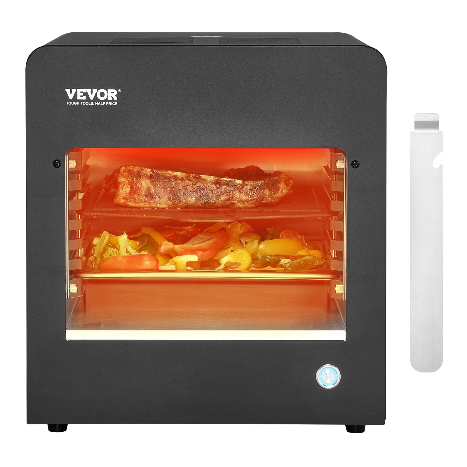 VEVOR Electric Steak Grill, 1800W Smokeless Infrared Electric Broiler ...