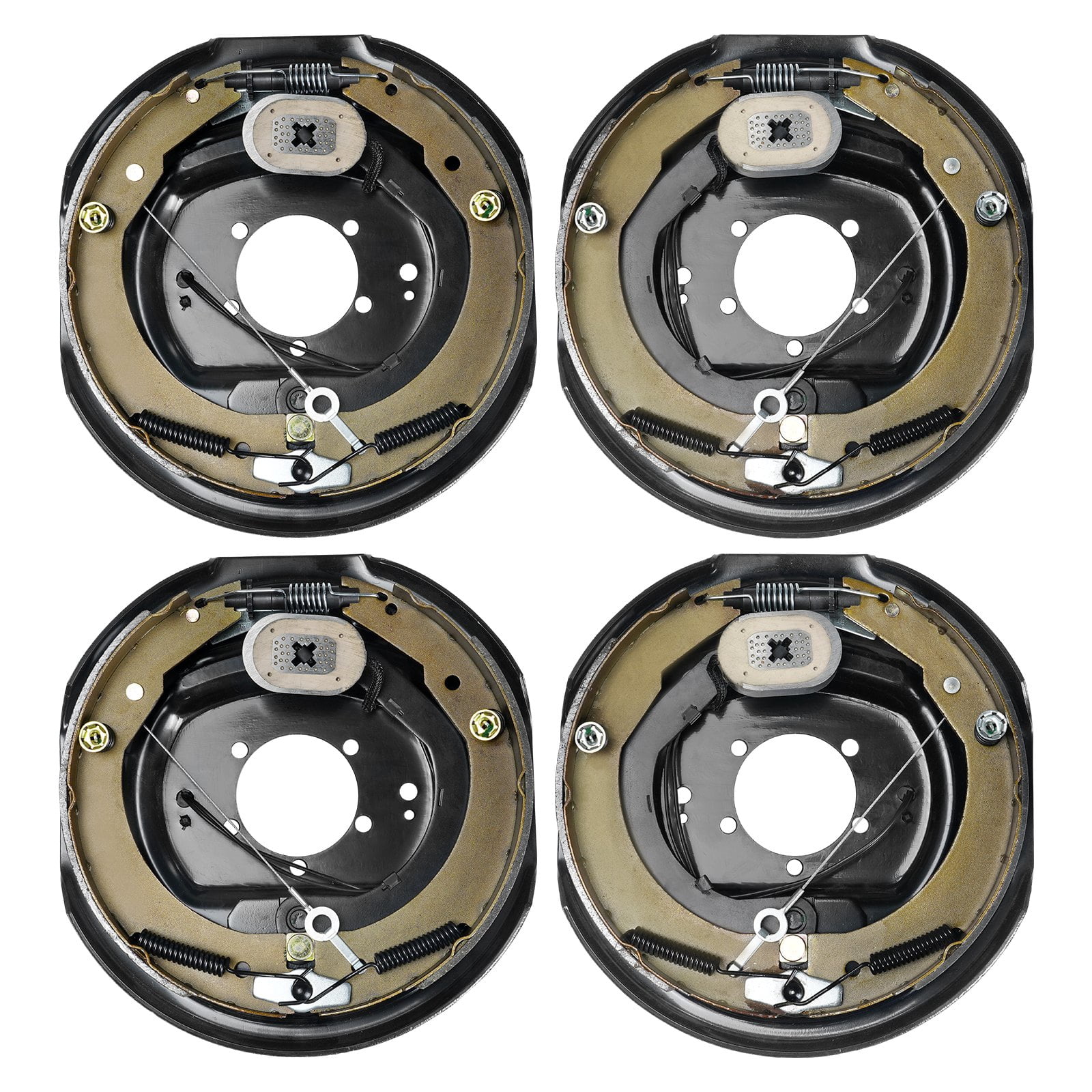 VEVOR Electric Trailer Brake Assembly, 12" x 2", 2 Pairs Self-Adjusting ...