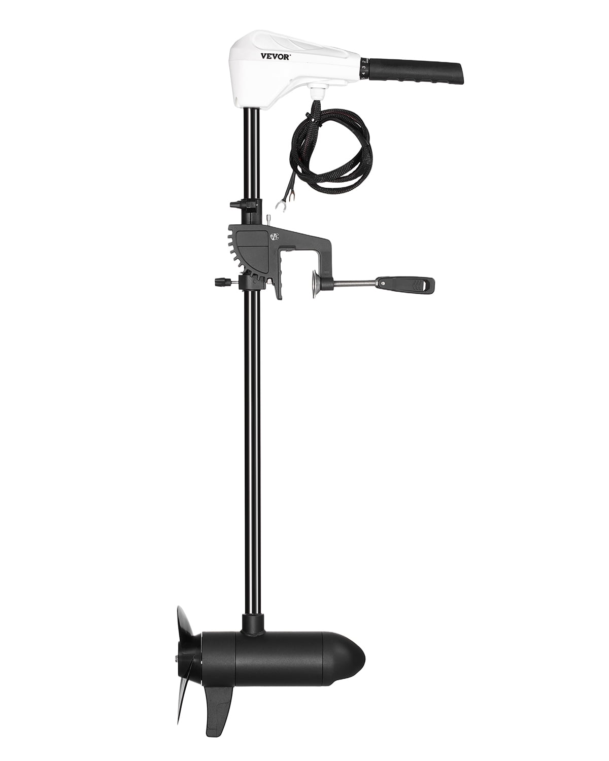 VEVOR Electric Trolling Motor, Transom Mounted Outboard Boat Motors 12V ...