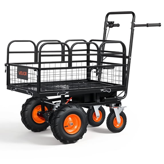 VEVOR Electric Utility Cart, 36V 432Wh Battery Powered Electric Wagon ...