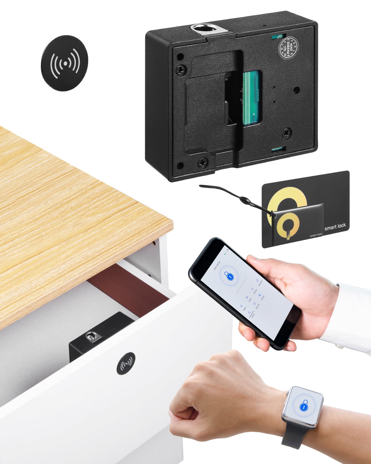 VEVOR Electronic Cabinet Lock, 4-in-1, Smart Cabinet Lock with 3*AAA ...