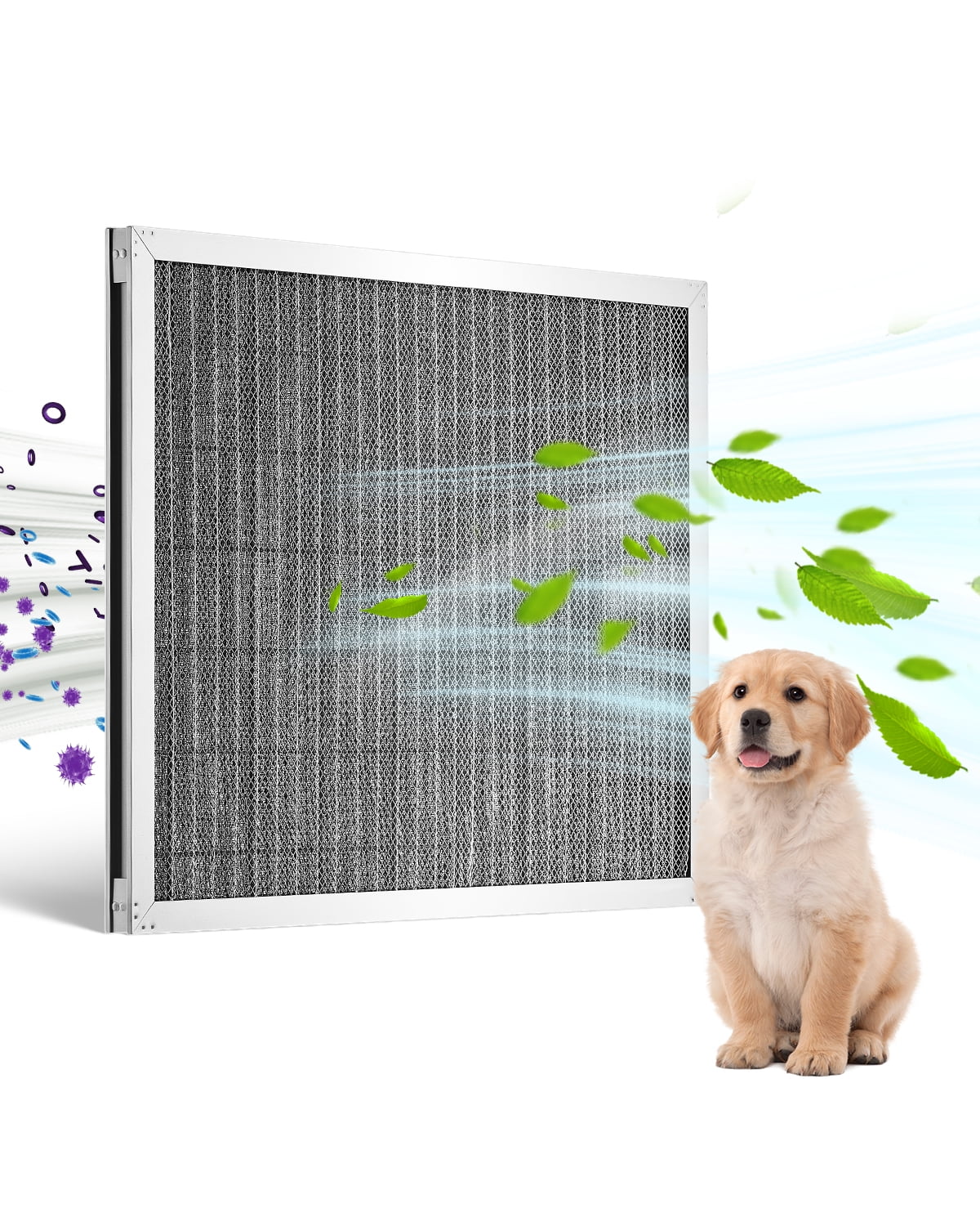 VEVOR Electrostatic Air Filter, 16x20x1 inch Washable & Reusable ...