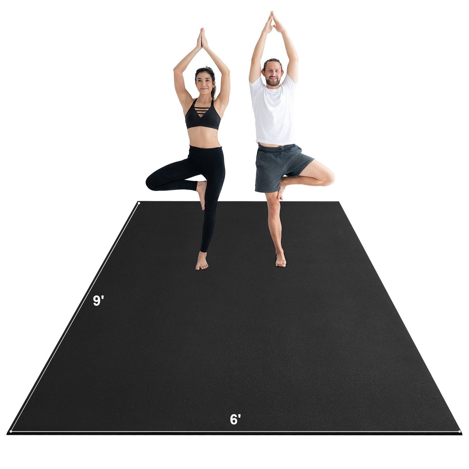VEVOR Exercise Mat, Non Slip High Density Premium Yoga Mat, Exercise ...