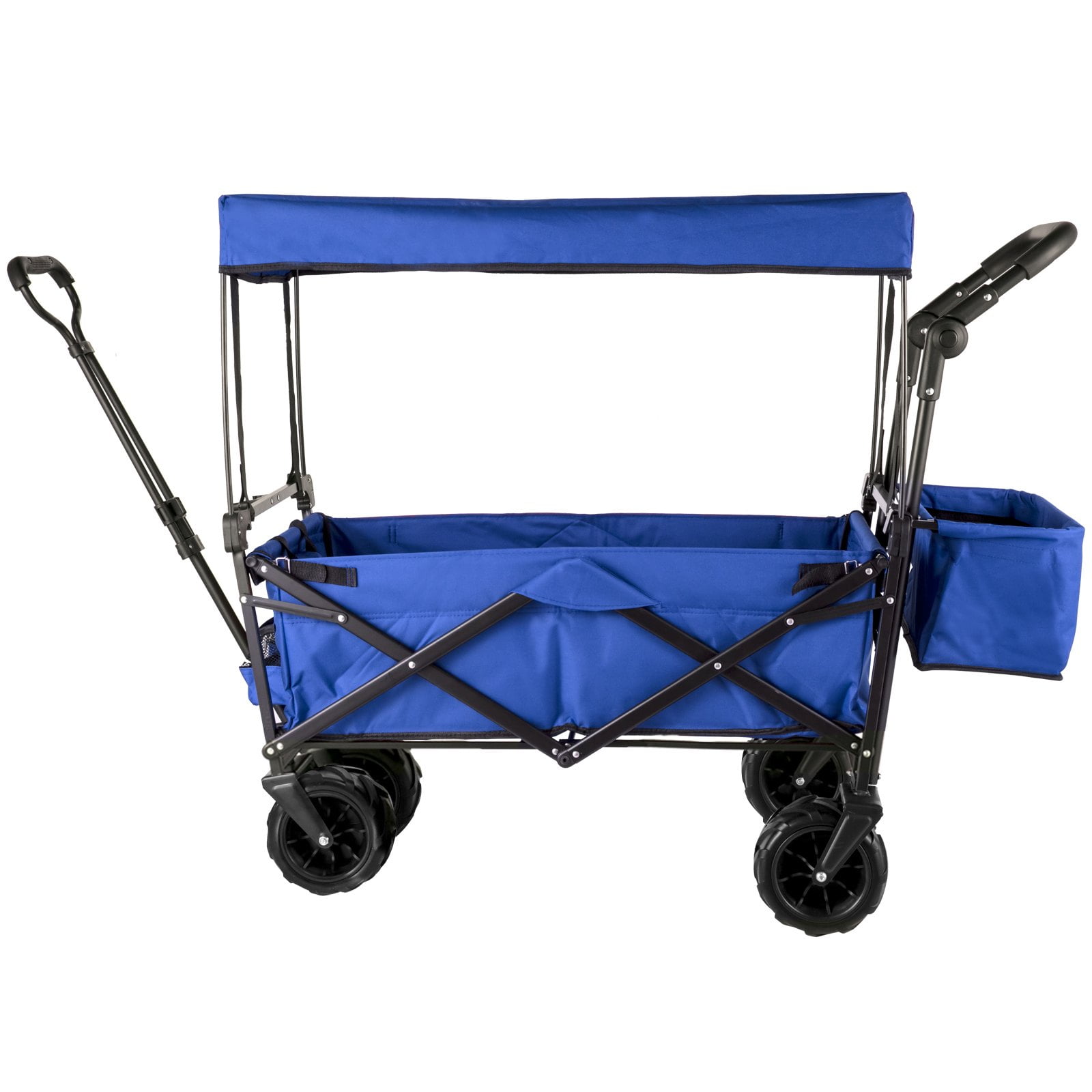 VEVOR Extra Large Collapsible Garden Cart Wagon with Removable Canopy ...