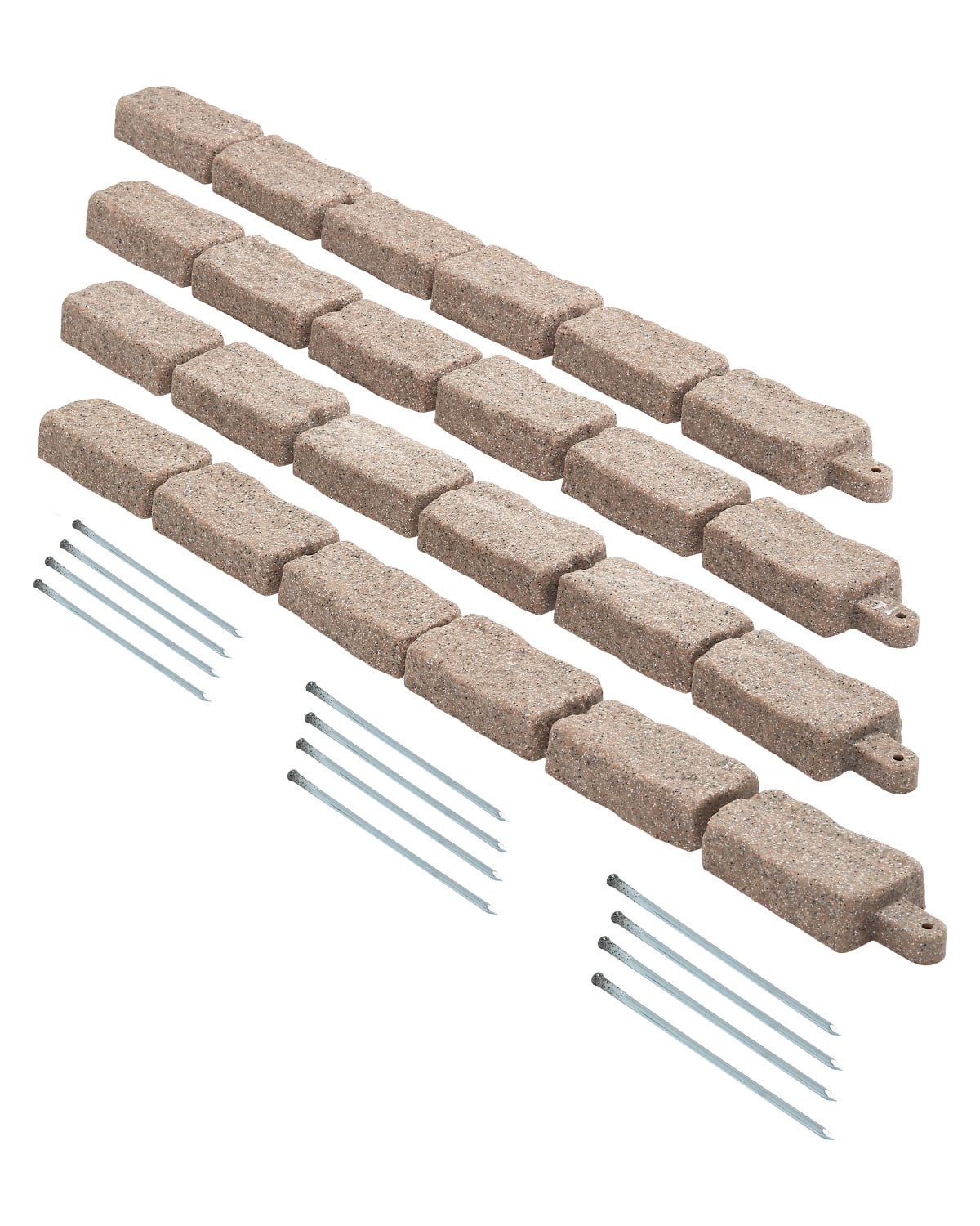 VEVOR Faux Stone Landscape Edging, 46.4 x 2.2 in Realistic Lawn Edging ...