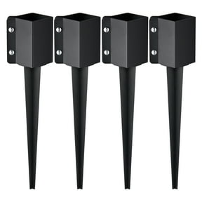 Durable Black Powder Coated 4x4 Post Spikes for Patio Garden