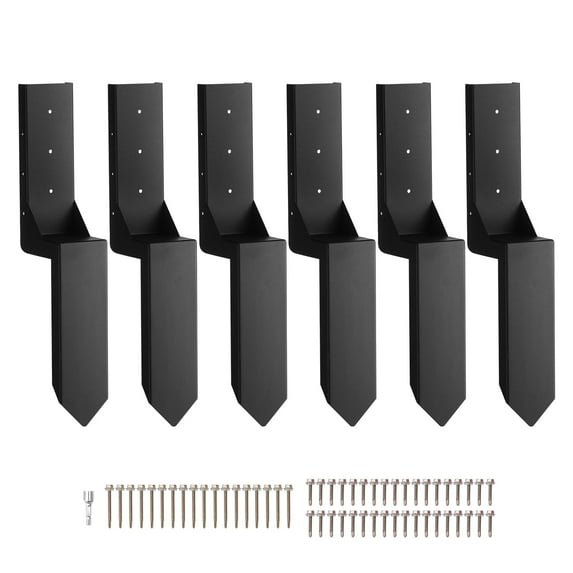 VEVOR Fence Post Anchor Repair Kit, 6 pack Inner Diameter 3.5 x3.5 ...