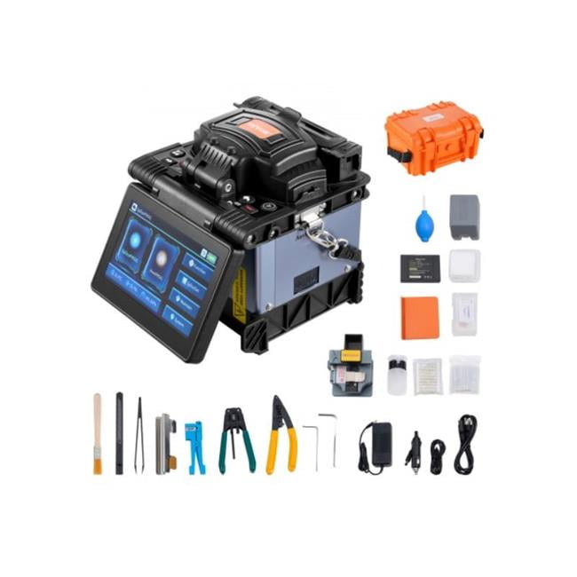 VEVOR Fiber Fusion Splicer 6 Motors Core Alignment 6s Splicing 5" Touch ...