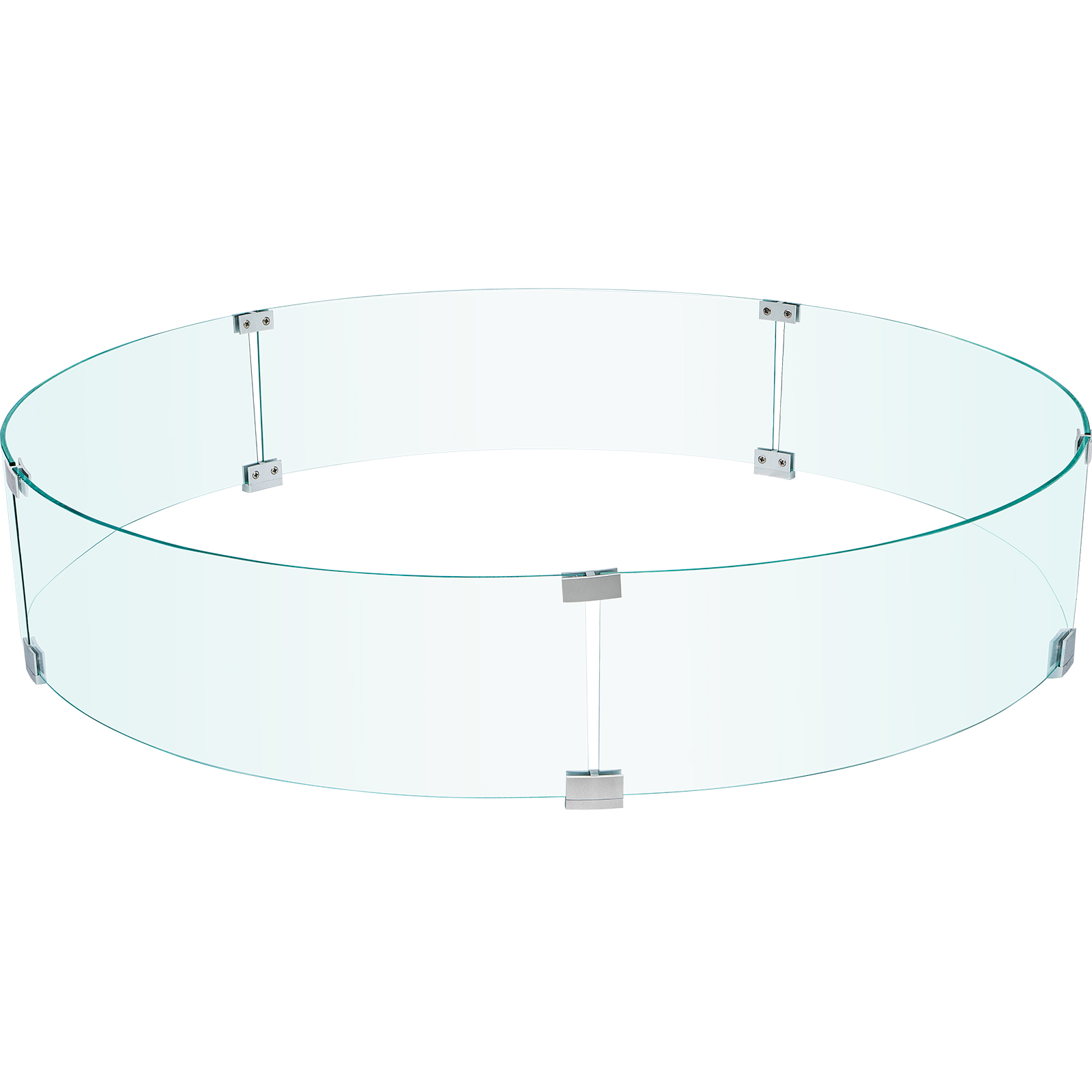 VEVOR Fire Pit Wind Guard, 41x41x8 inch, Outdoor Propane & Gas, Clear ...