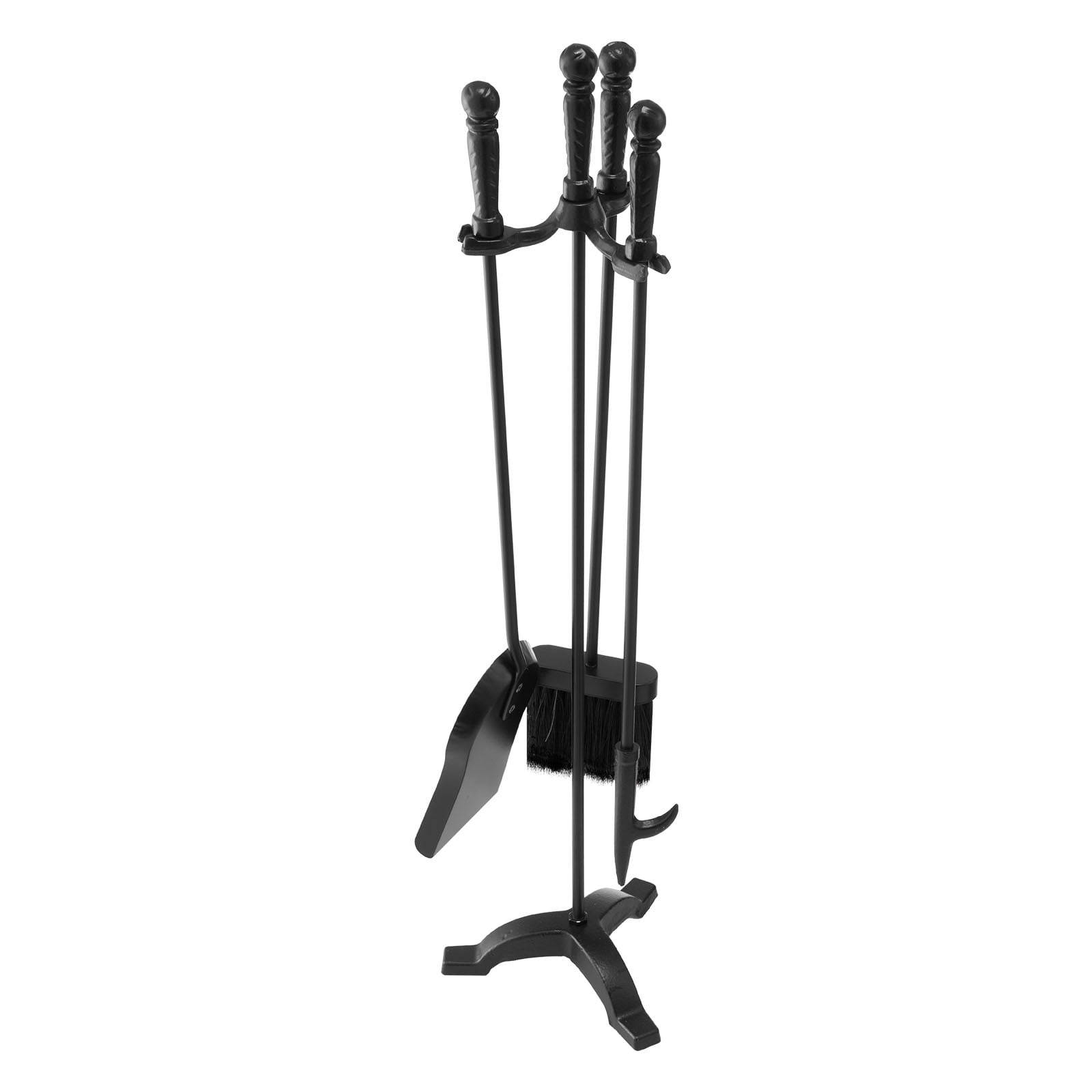 VEVOR Fireplace Tool Set, 4 PCS Fire Tool Set and Holder with Three ...