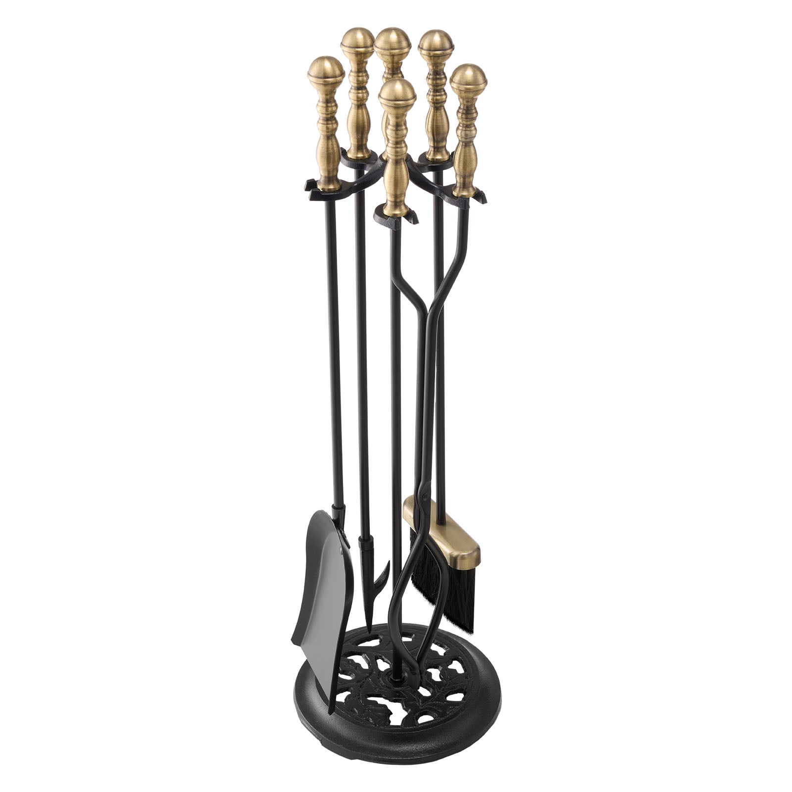 VEVOR Fireplace Tool Set, 5 PCS Fire Tool Set and Holder with Five ...