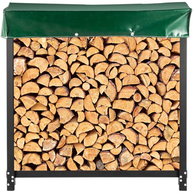 VEVOR Waterproof Outdoor Utility Firewood Log Rack with Tool Set ...