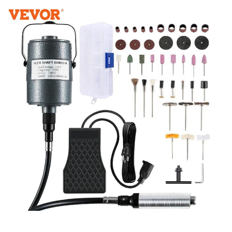 VEVOR Flex Shaft Grinder 380W Rotary Tool 500-23000RPM Rotary Carver ...