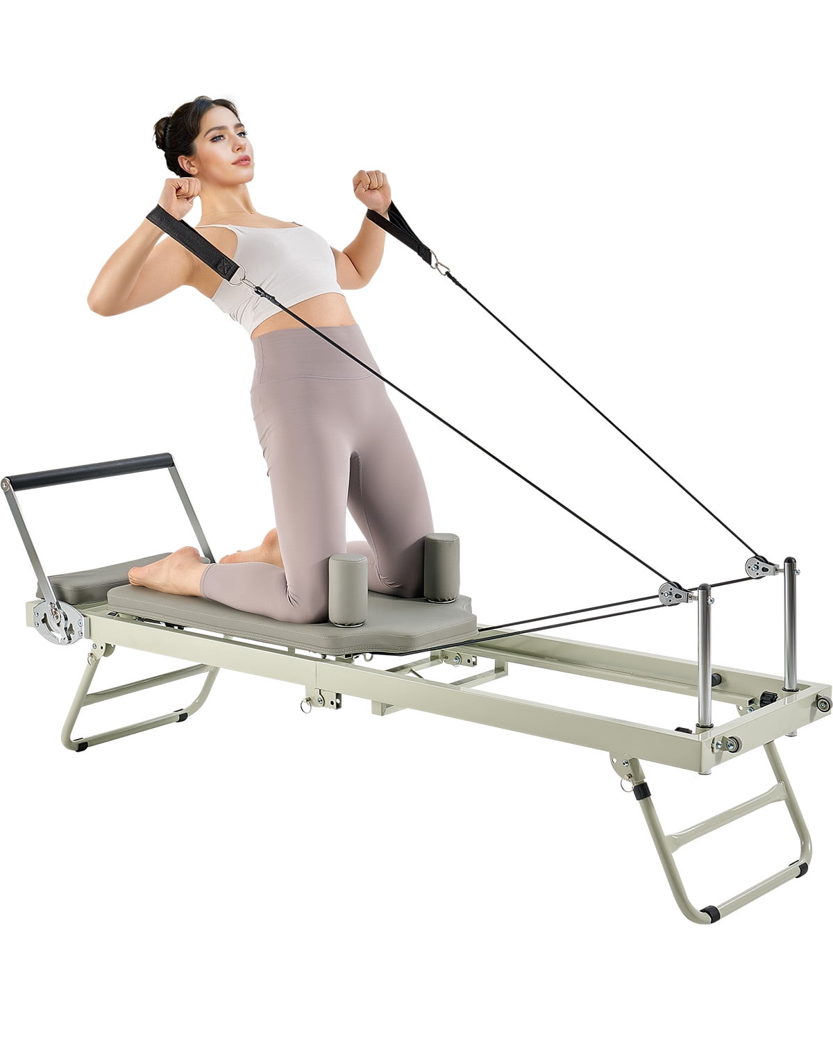 VEVOR Foldable Pilates Reformer, Pilates Workout Machine for Home Gym ...