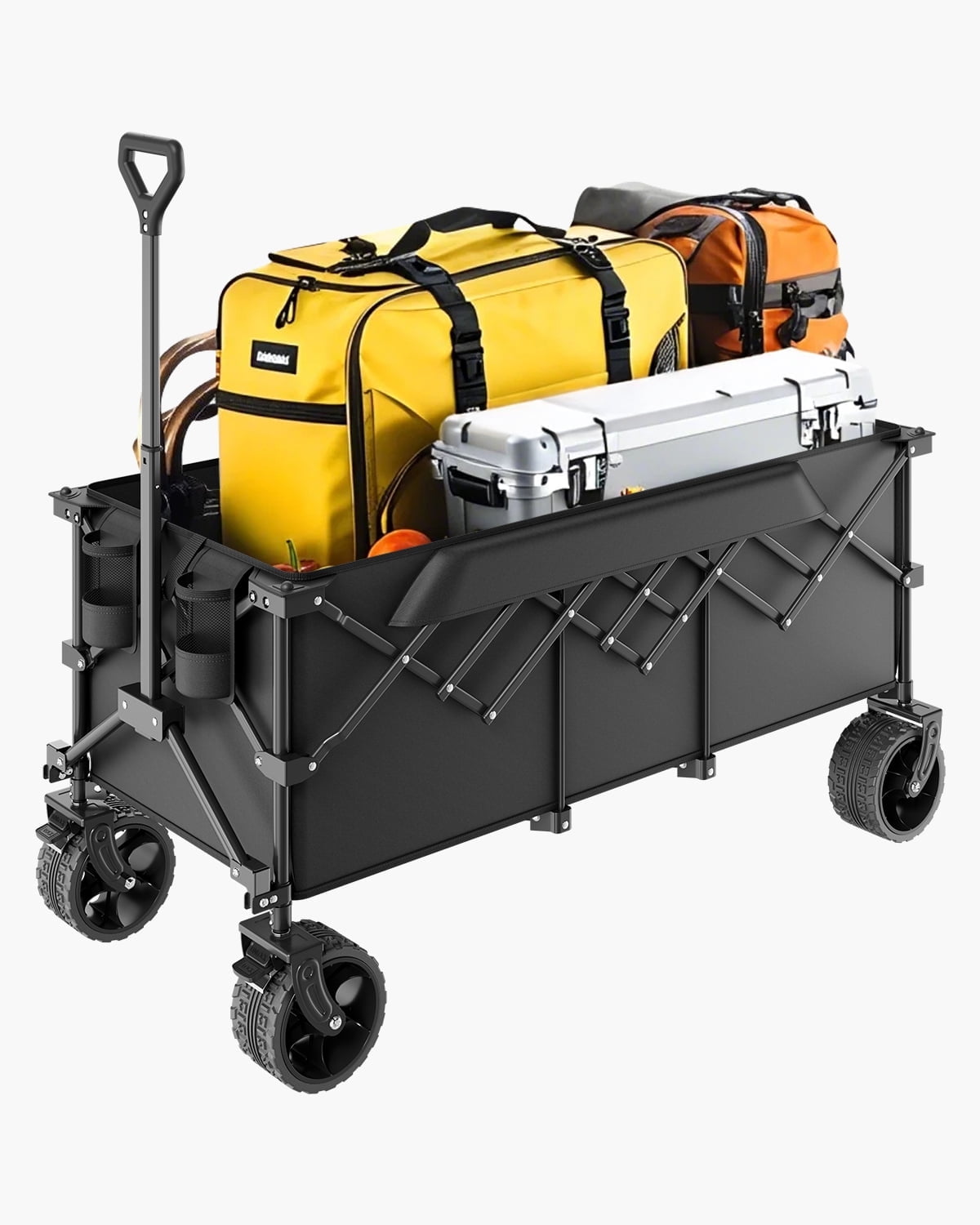 VEVOR Foldable Wagon with Extended Tailgate, 450lbs & 300L Large ...