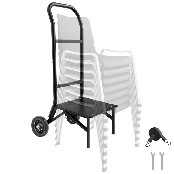 VEVOR Folding Chair Rack, 150 LBS Capacity, Heavy-duty Chair Cart for ...