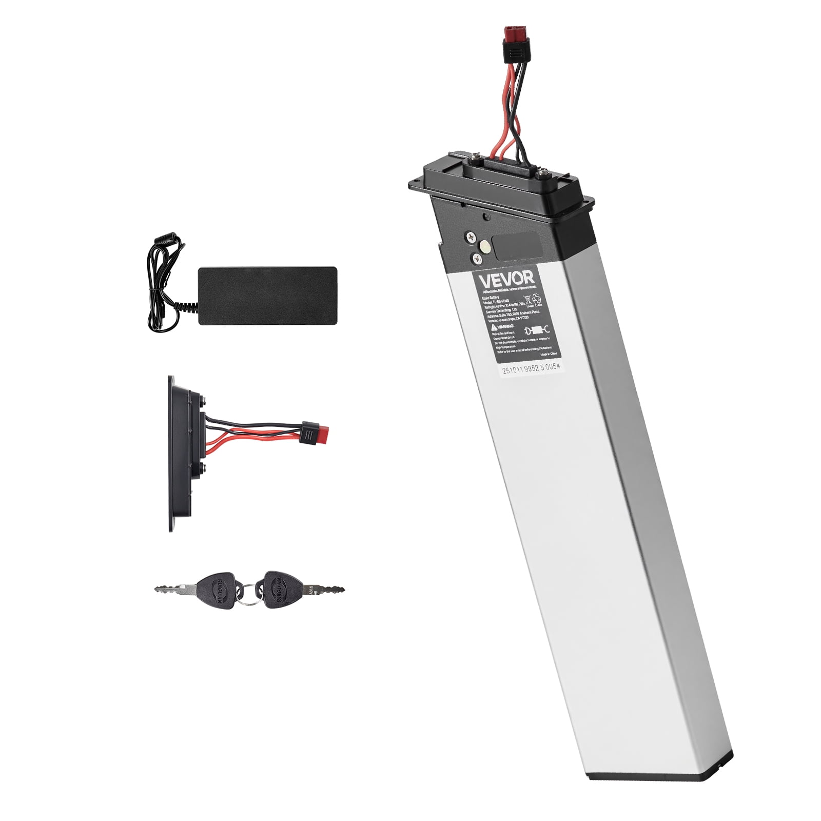 VEVOR Folding Ebike Battery, 48V 10.4Ah Electric Bike Lithium Battery ...