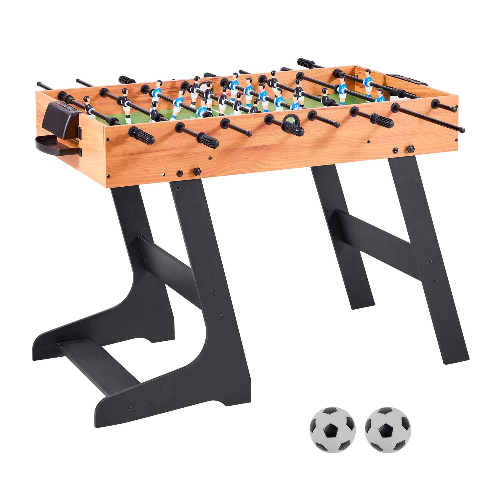 VEVOR Folding Foosball Table, 42 inch Standard Size Table, Indoor Full ...