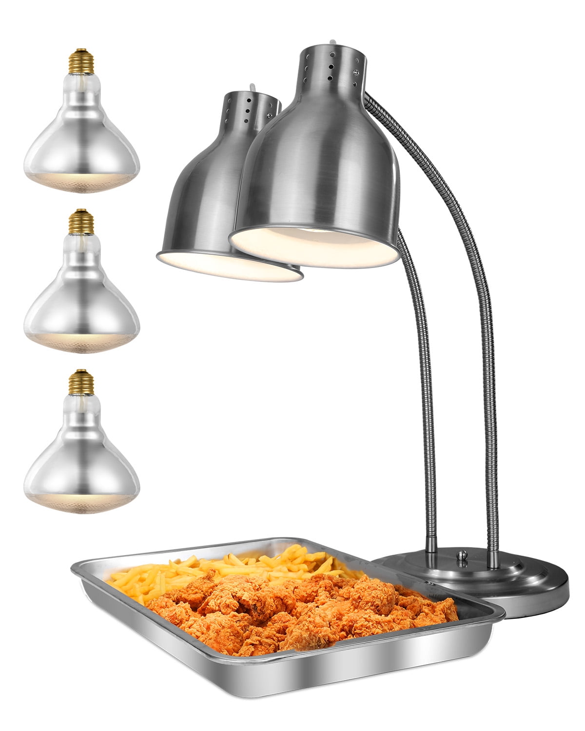 VEVOR Food Heat Lamp, 500W Electric Commercial Food Warmer Light, 2 ...