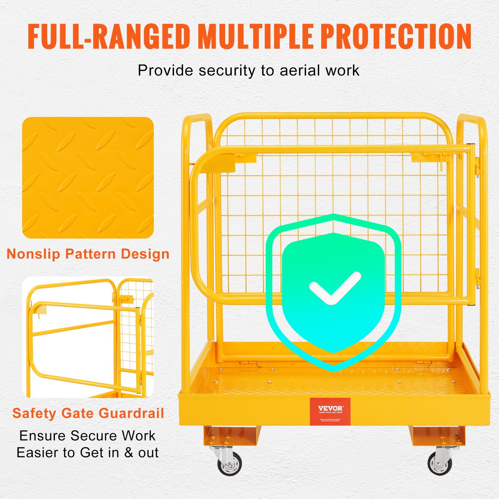 VEVOR Forklift Safety Cage, 1200 lbs Load Capacity, 36 x 36 inches ...
