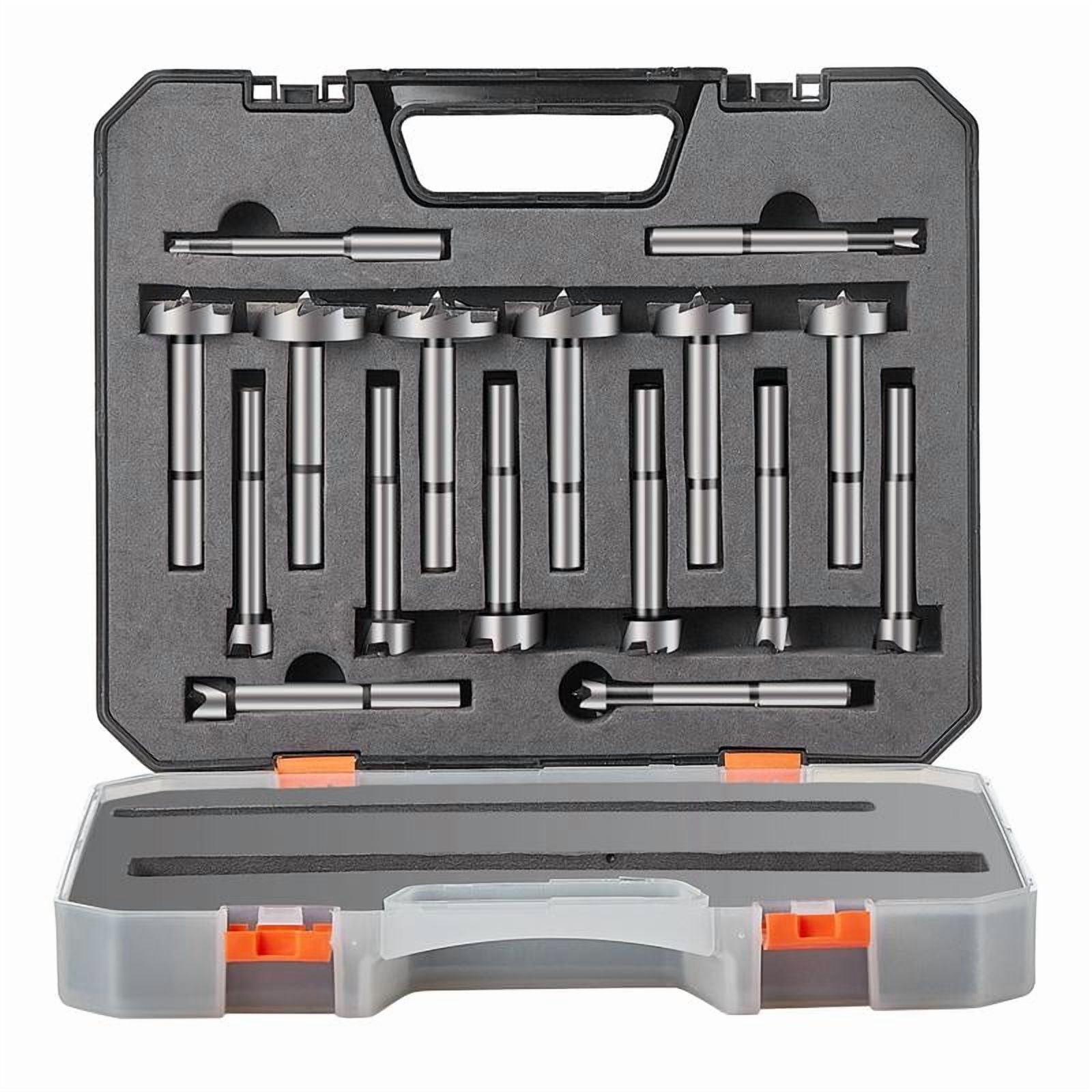 VEVOR Forstner Drill Bit Set for Woodworking 16 Pcs, 1/4" to 1-5/8 ...