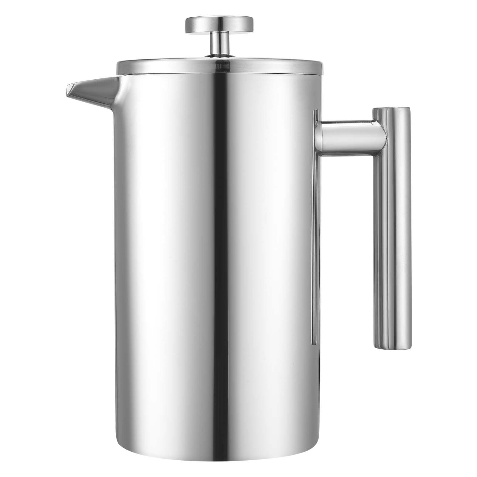 VEVOR French Press Coffee Maker, 34 Ounce 1 Liter Stainless Steel ...