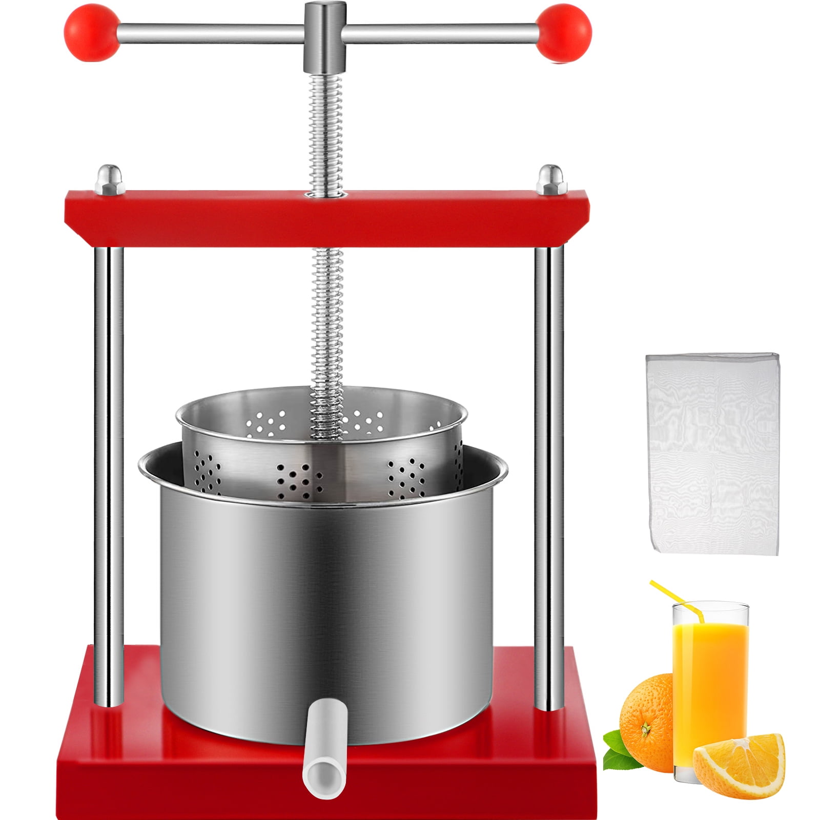 VEVOR Fruit Wine Press 3.5L Stainless Steel - Grape Press - Walmart.com