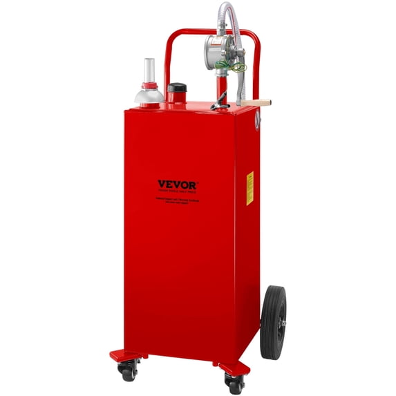 VEVOR Fuel Caddy, 35 Gallon, Gas Storage Tank on 4 Wheels, with Manuel ...