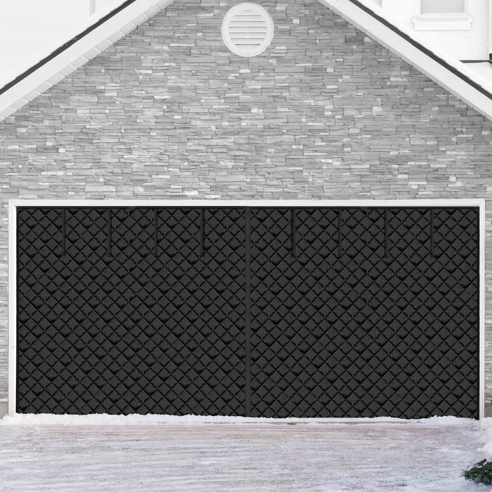 VEVOR Garage Door Screen for Winter, 18x7FT, Garage Door Insulation Kit ...