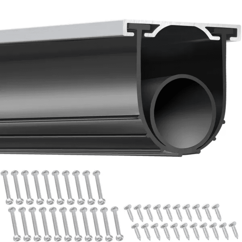 VEVOR Garage Door Weatherstrip, U-Ring Design, Aluminum Track Retention ...