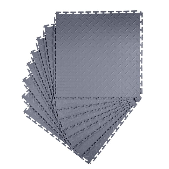 VEVOR Garage Floor Tiles Interlocking, 8 Pack 20.2 x 20.2 x 0.2 in ...