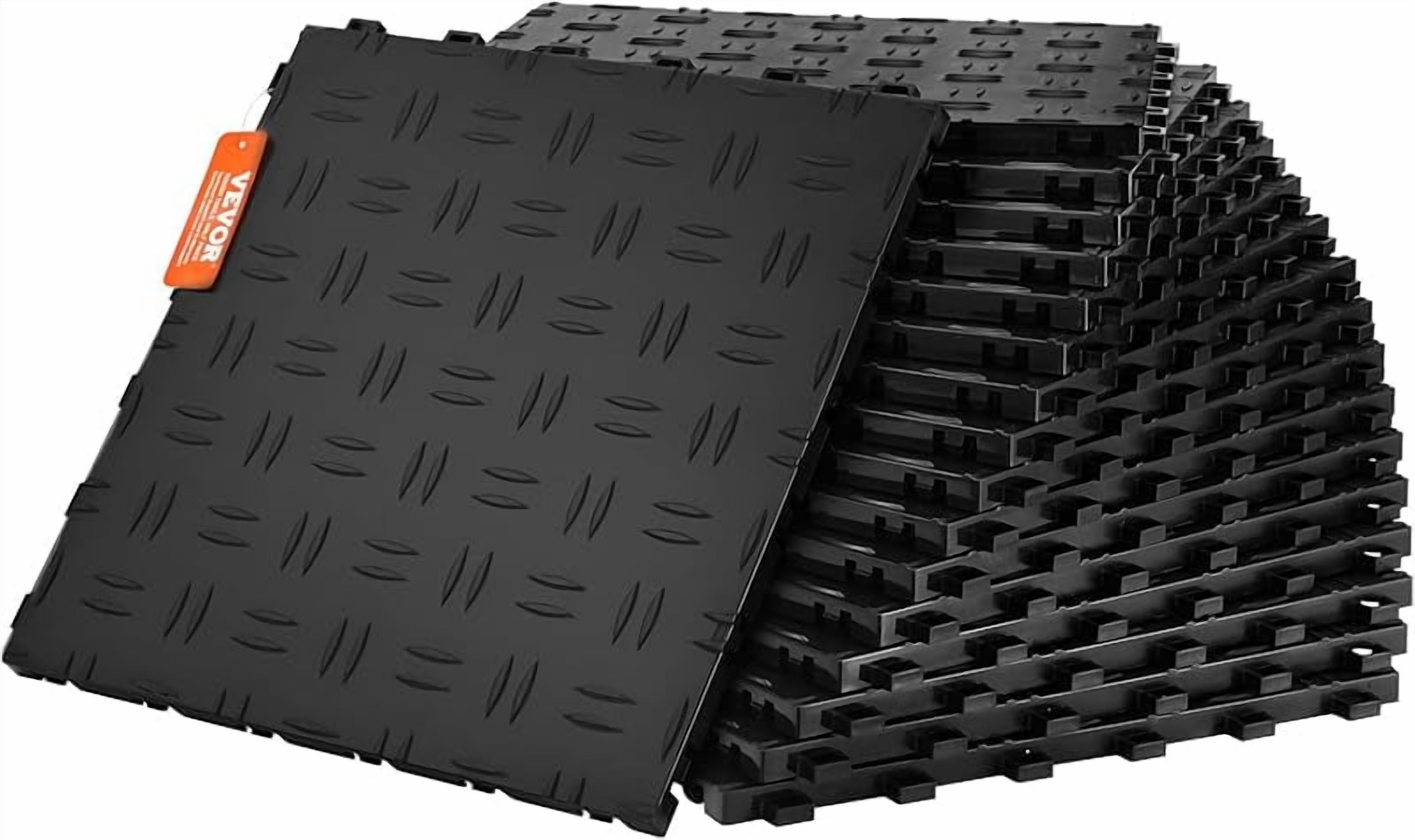 VEVOR Garage Tiles Interlocking, 12 x 12 x 0.53 inch 50 Pack Garage ...