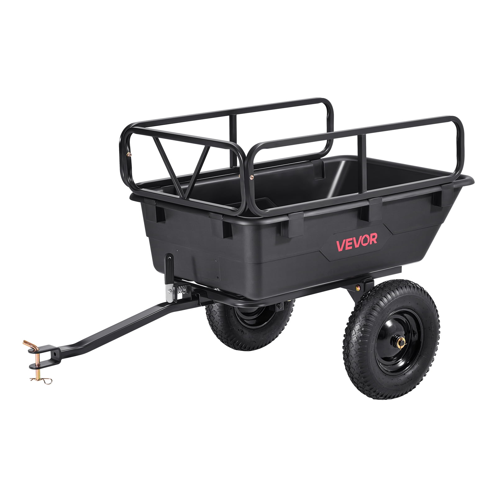 VEVOR Garden Utility Trailer, 10 Cu. Ft 500lbs,ATV UTV Hauling Trailer ...