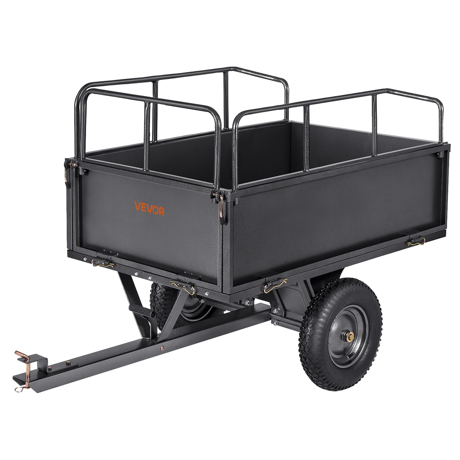 VEVOR Garden Utility Trailer, 17 Cu. Ft & 600lbs Capacity, ATV UTV ...