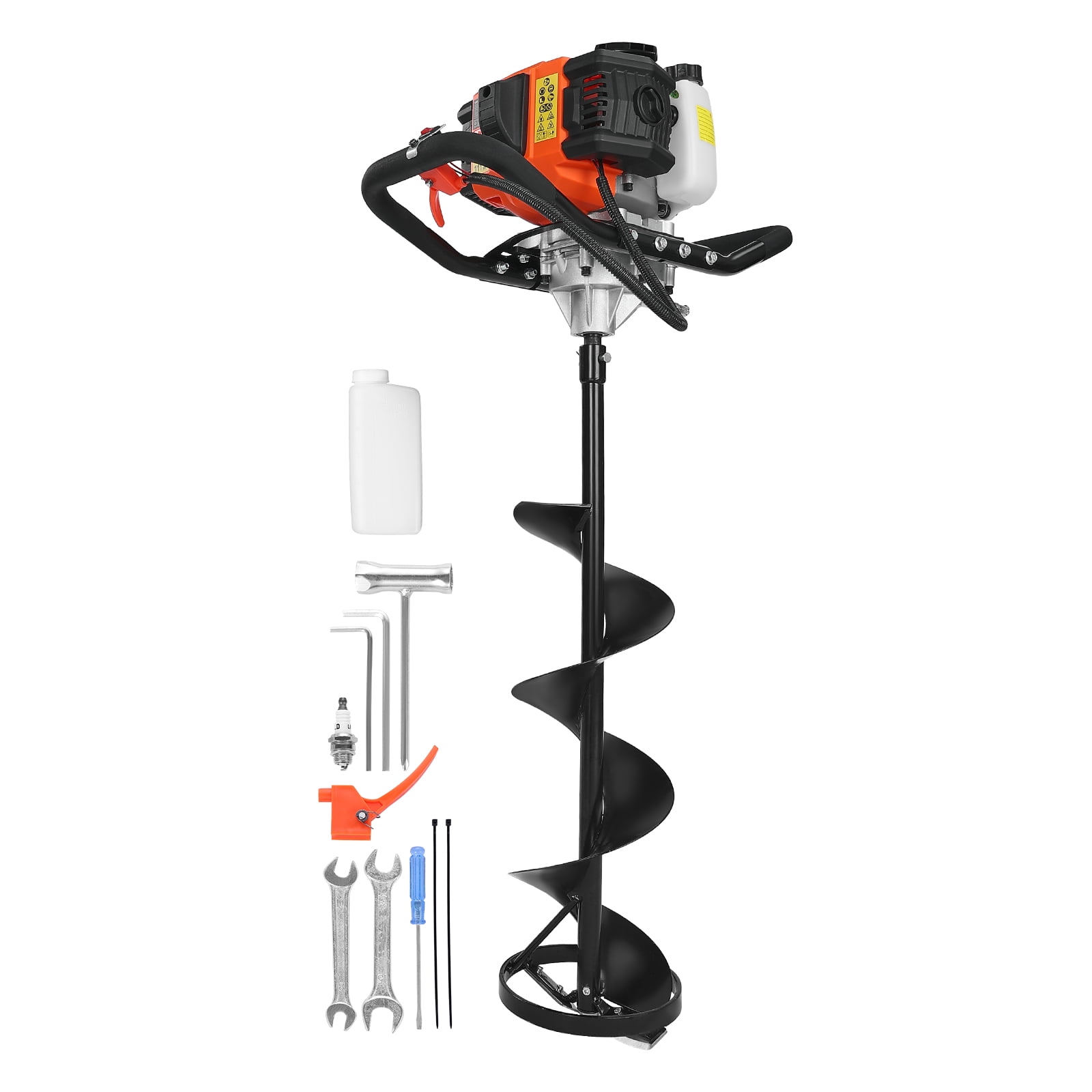 VEVOR Gas Powered Ice Auger, 52CC 2-Stroke Ice Fishing Augers with 8 ...