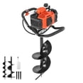 VEVOR Gas Powered Post Hole Digger, 52cc Post Hole Auger with 6" & 10 ...